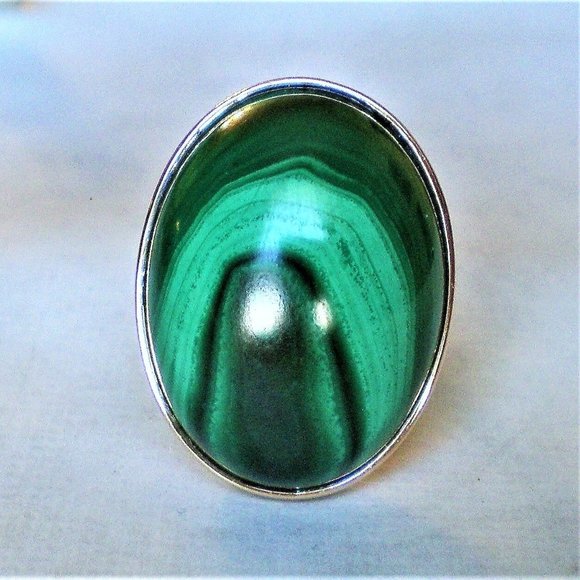 Jewelry | Vintage Large 14k Yellow Gold Bezel Set Malachite Cocktail Statement Ring 174 G | Poshmark